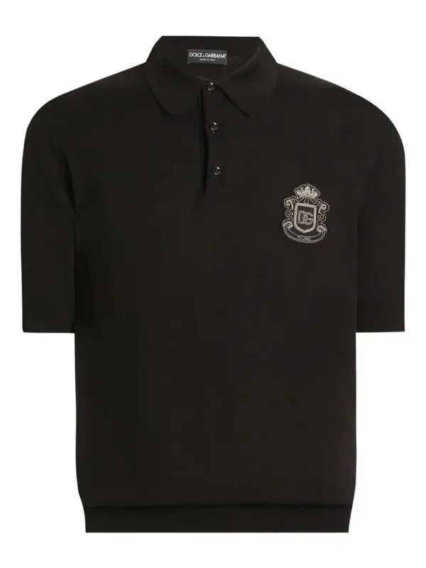 Dolce & Gabbana Cotton Polo Shirt - Black