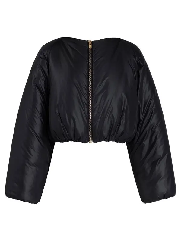 Alaïa Pleated Nylon Bomber - Black