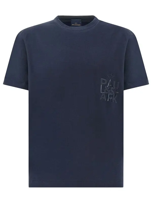 Paul & Shark Bold Embroidery Cotton Jersey T-shirt - Blue
