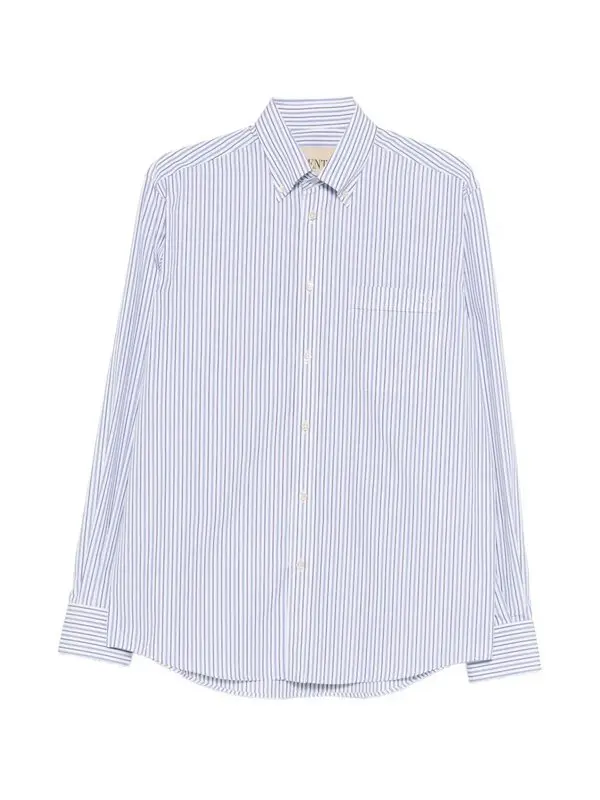 Valentino Garavani Striped Cotton Shirt - Blue