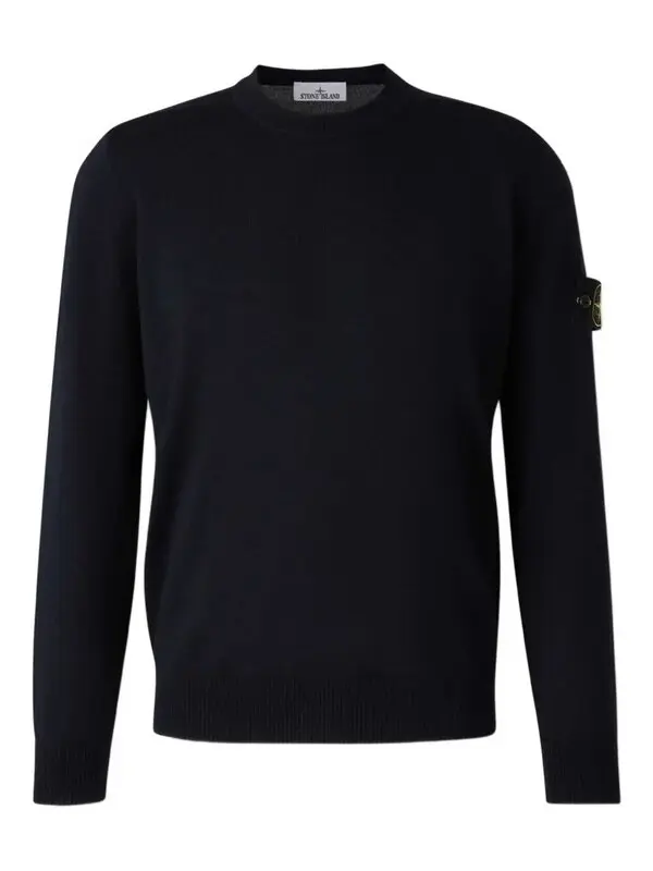 Stone Island Light Wool Crew Neck Pullover - Blue