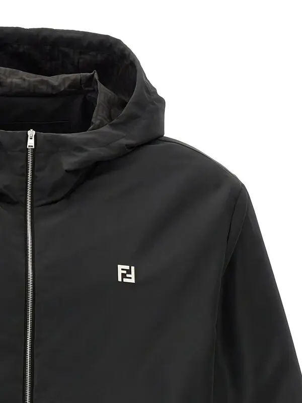 Fendi Technical Fabric Blouson With Hood