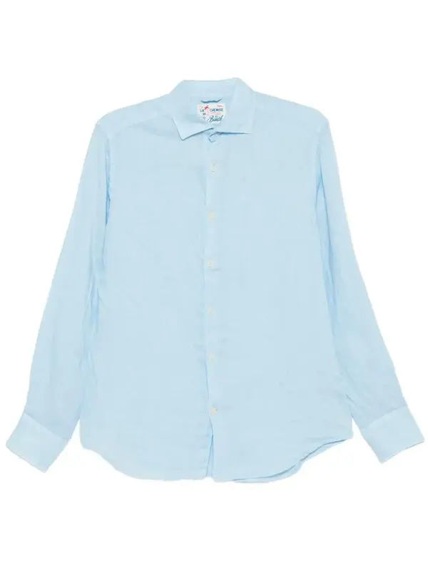 MC2 SAINT BARTH Linen Shirt - Blue