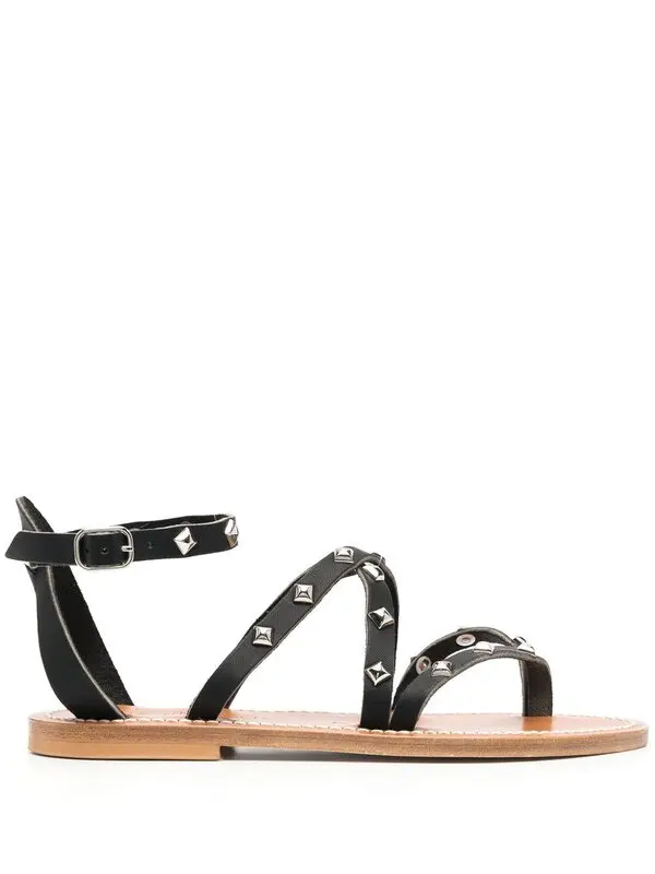 K.JACQUES Epicurepyr Studded Sandals - Black