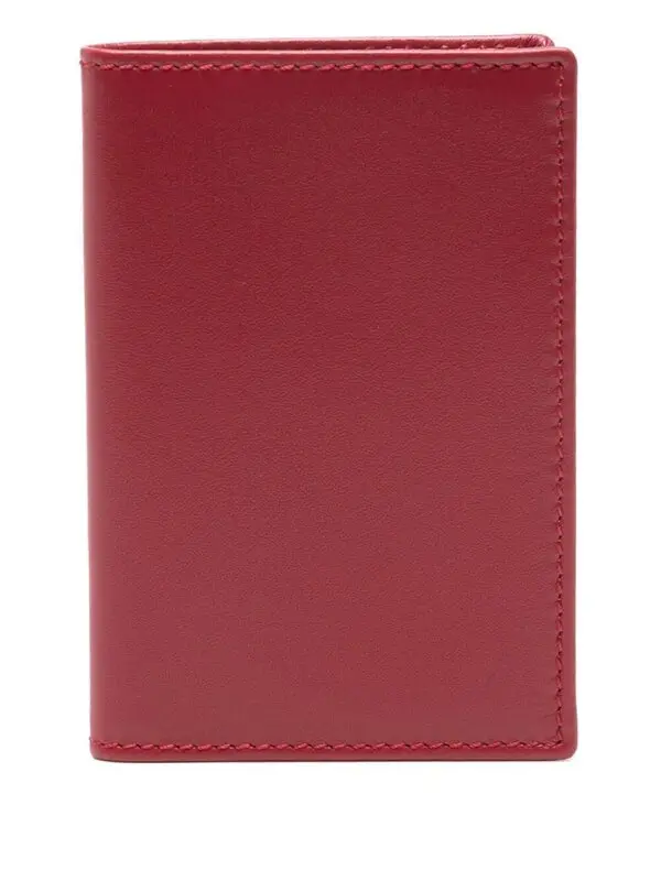 Comme Des Garçons Classic Bi-fold Leather Wallet For Banknotes - Red