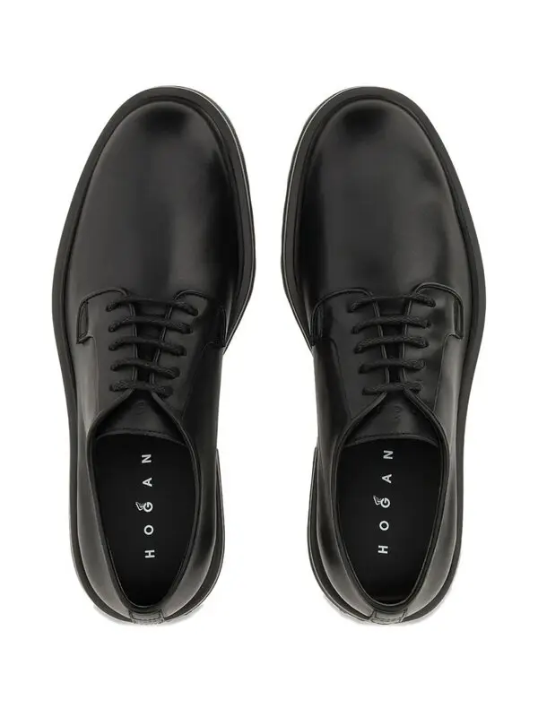 Hogan Laced Shoes In Smooth Leather