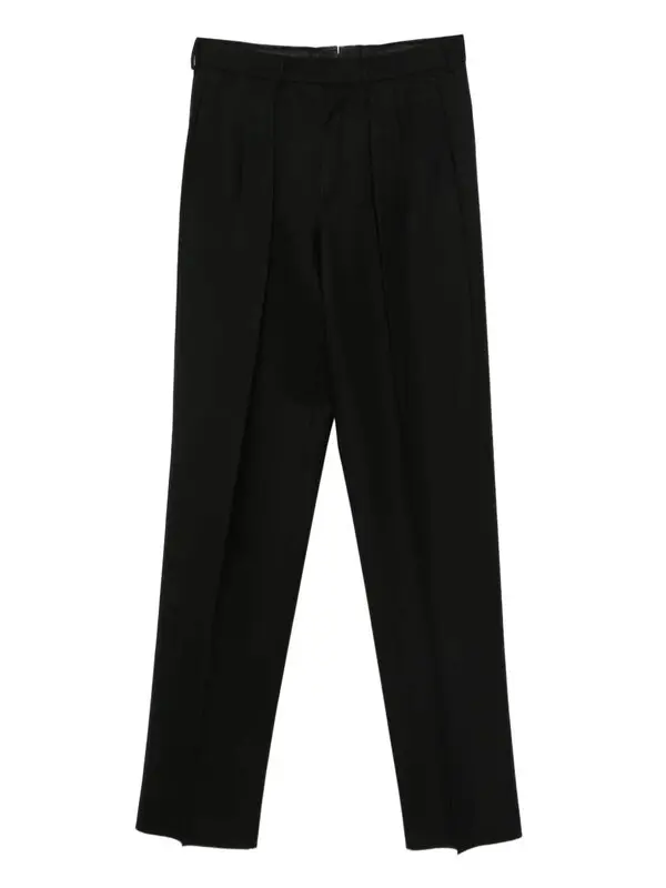 TOM FORD Wool Pleated Trousers - Black