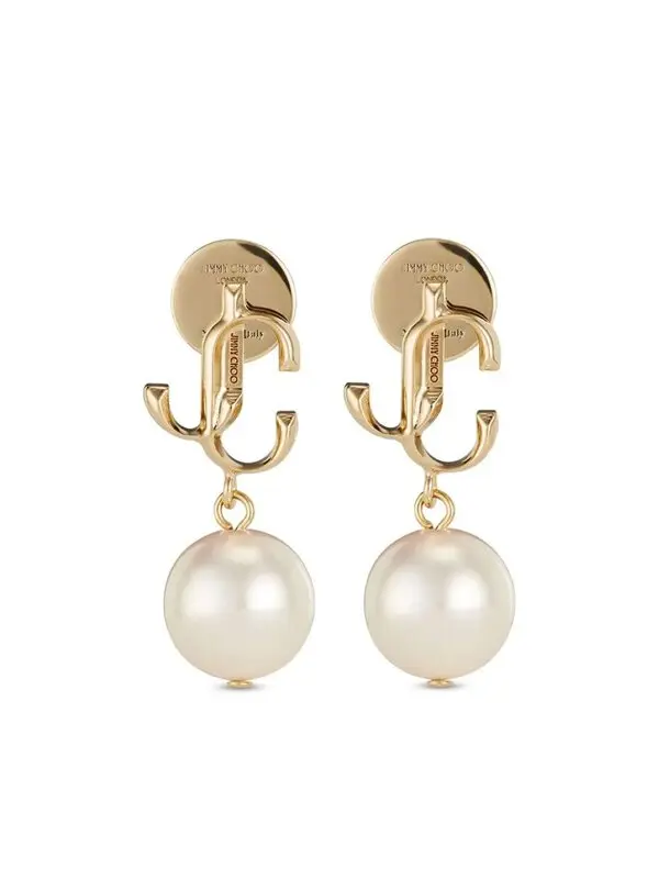 JIMMY CHOO Jc Pearl Stud Earrings - Metallic