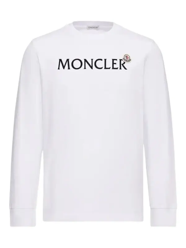 Moncler Cotton Logo Sweatshirt - White