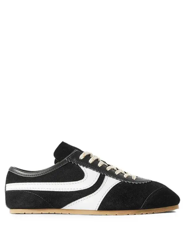 Dries Van Noten Leather Trimmed Sneakers - Black