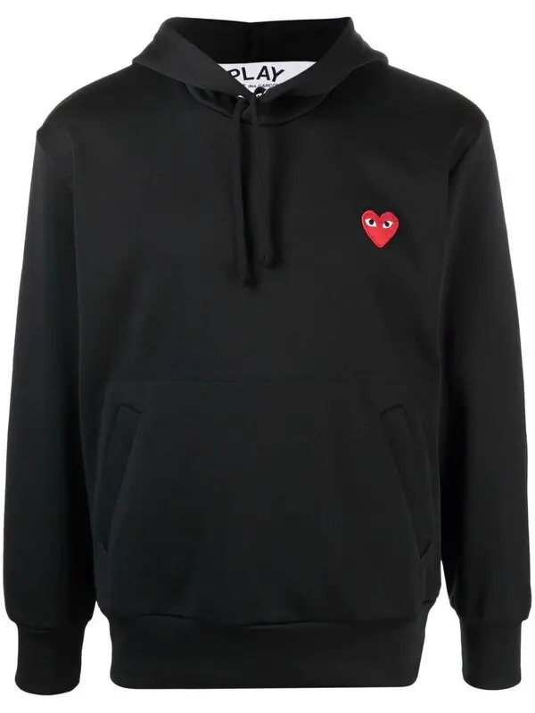 Play Comme Des Garcon Hooded Sweatshirt - Black