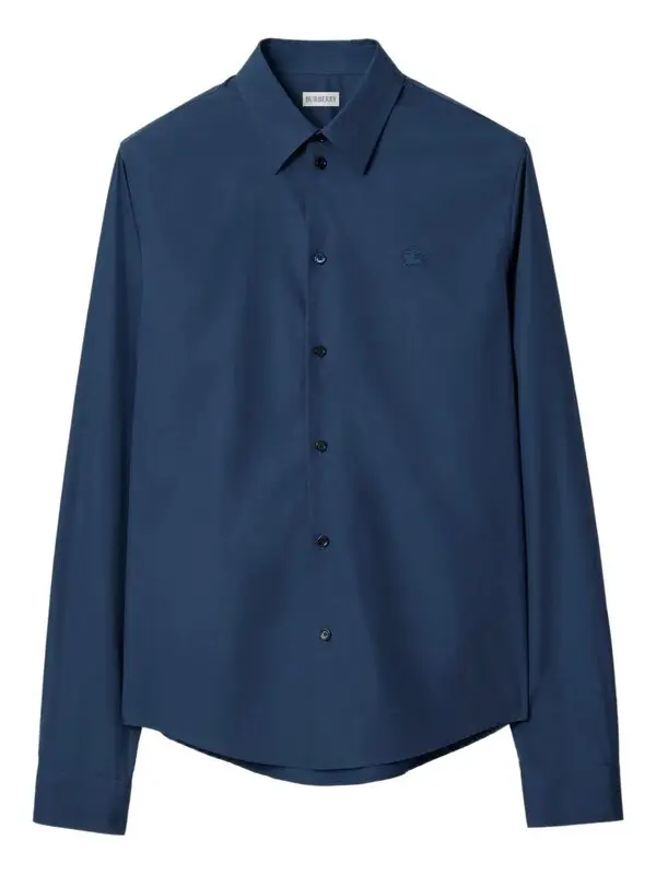 Burberry Cotton Poplin Shirt With Regular Fit