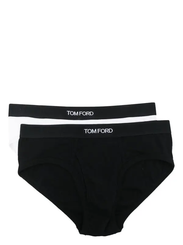 TOM FORD Set Of 2 Logo-waistband Cotton Briefs - Multi