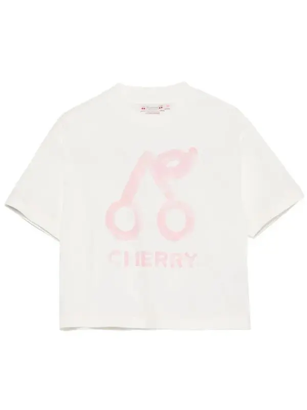 Bonpoint Lele T-shirt With Cherry Print - White