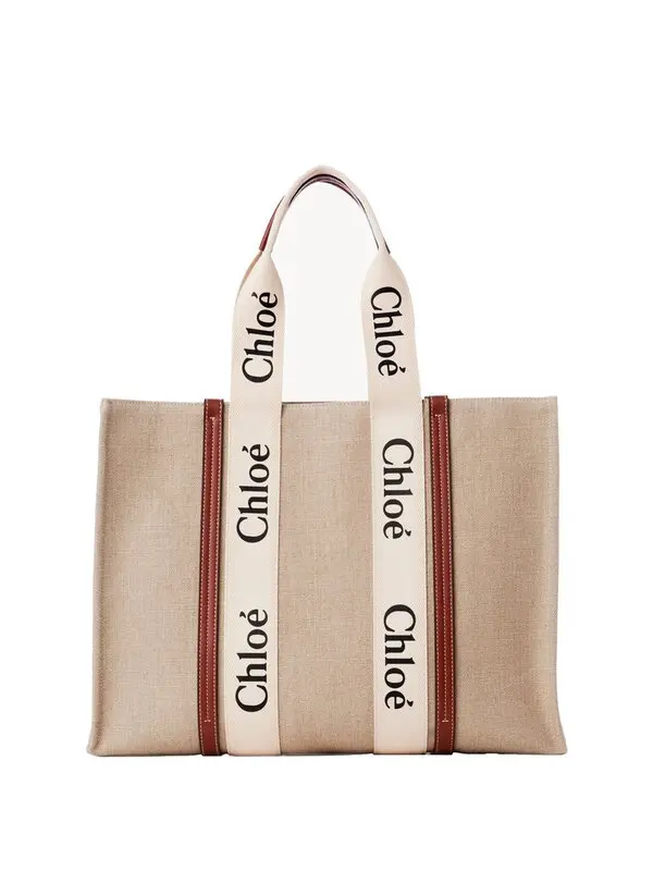 Chloé Large Woody Tote - Nude & Neutrals