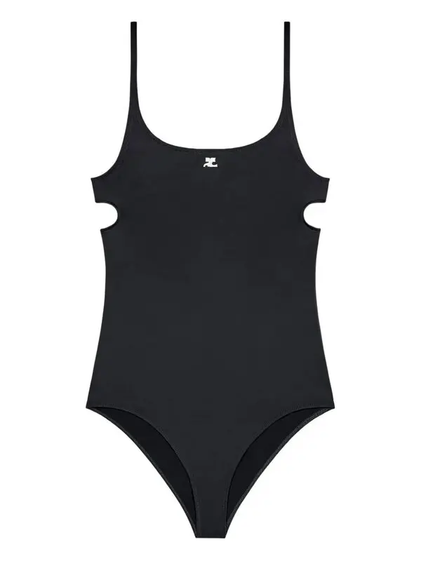 COURREGES Cut Out One-piece Swimsuit - Black