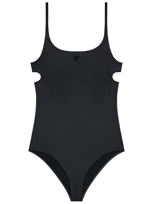 COURREGES Cut Out One-piece Swimsuit - Black