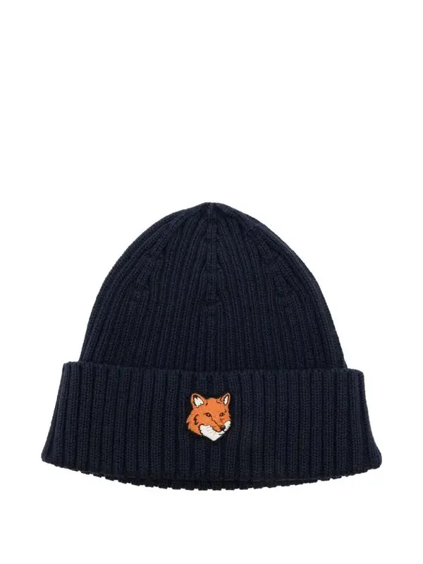 Maison Kitsuné Fox Head Cotton Cap - Blue
