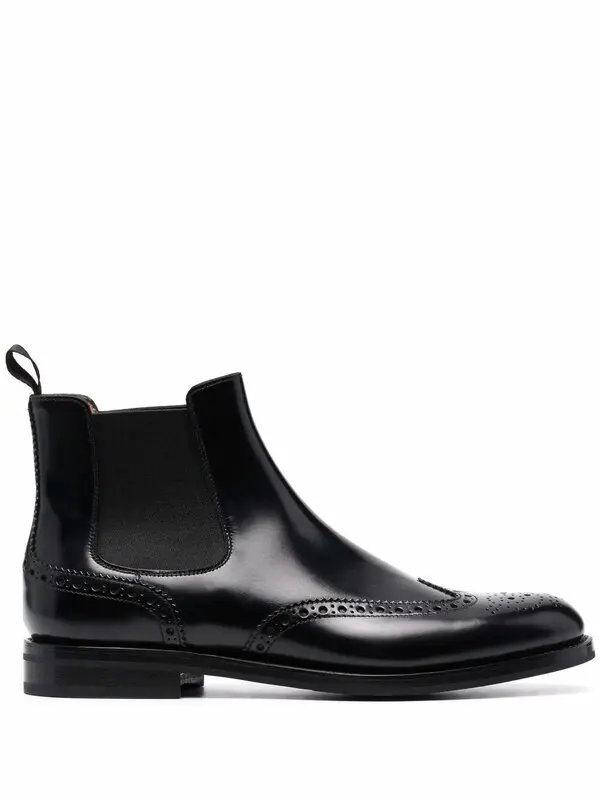 Church's Charlize Brogue Detail Chelsea Boots - Black