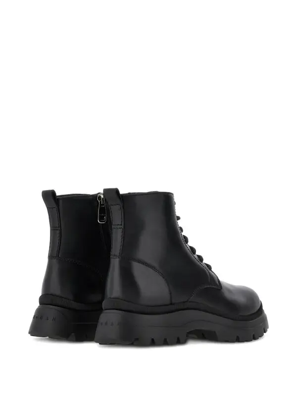 Hogan H692 Leather Lace-up Ankle Boots