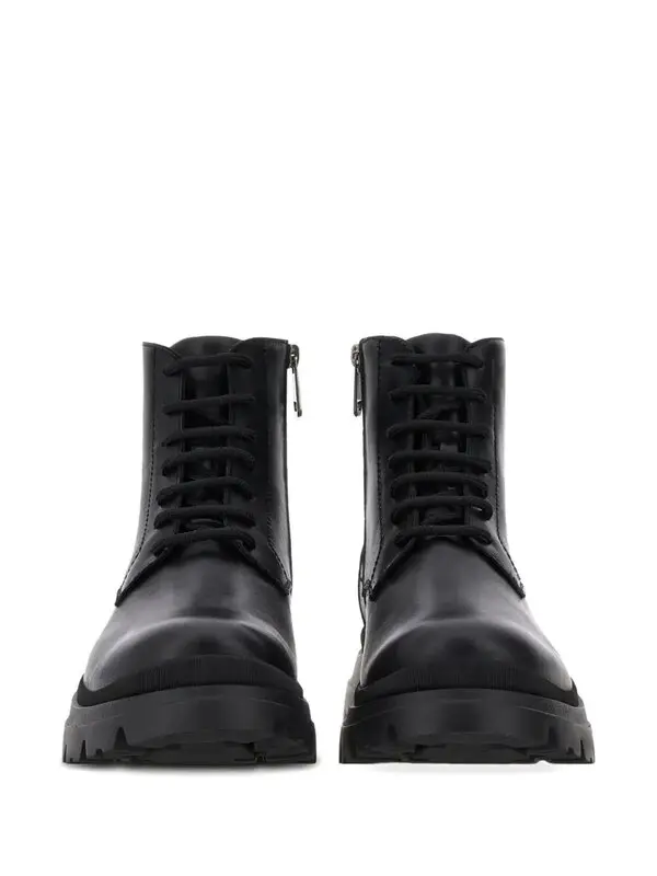 Hogan H692 Leather Lace-up Ankle Boots