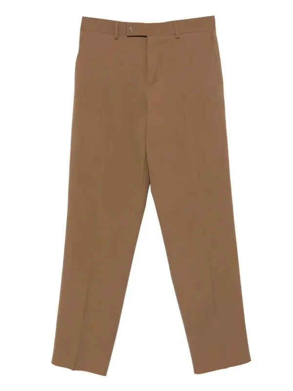 Fendi Wool Cigarette Trousers - Brown