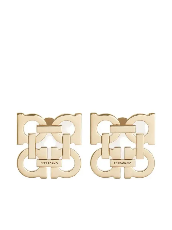 FERRAGAMO Four Gancini Earrings - Metallic