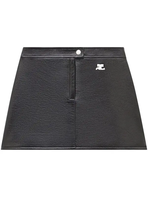 COURREGES Vinyl Re-edition Mini Skirt - Black