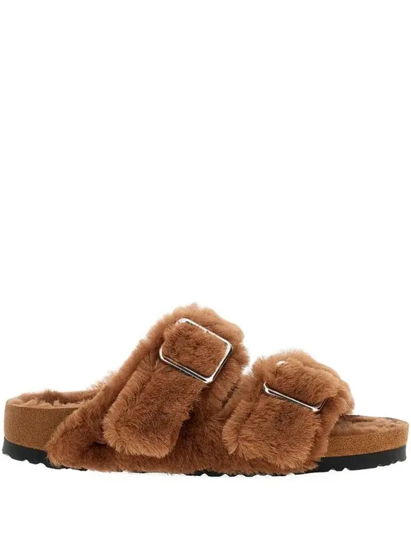 BIRKENSTOCK Boston Sheepskin Sandals - Brown