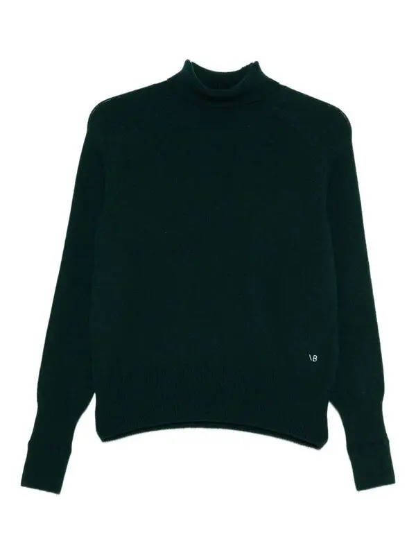 Victoria Beckham Wool Turtleneck Sweater - Green