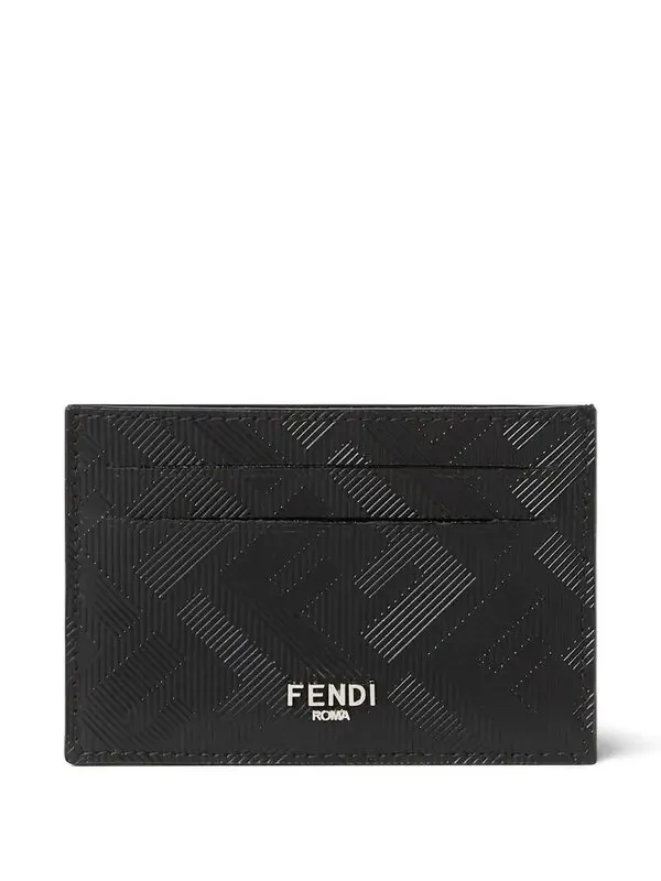Fendi Slim Cardholder Shadow - Black