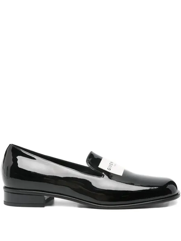 Givenchy Lacquered Leather Loafers - Black