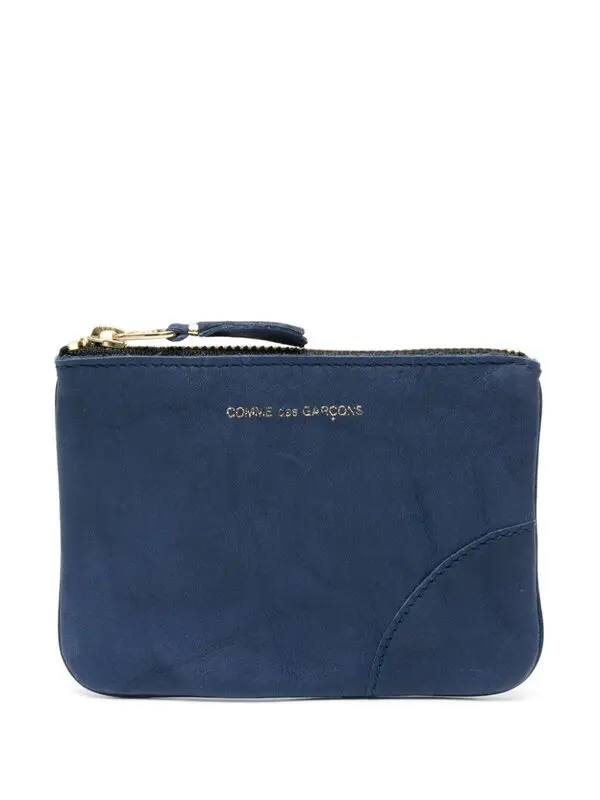 Comme Des Garçons Washed Zip Wallet - Blue