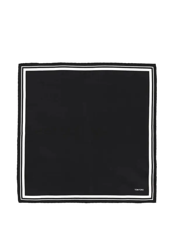 TOM FORD Silk Pocket Square - Black