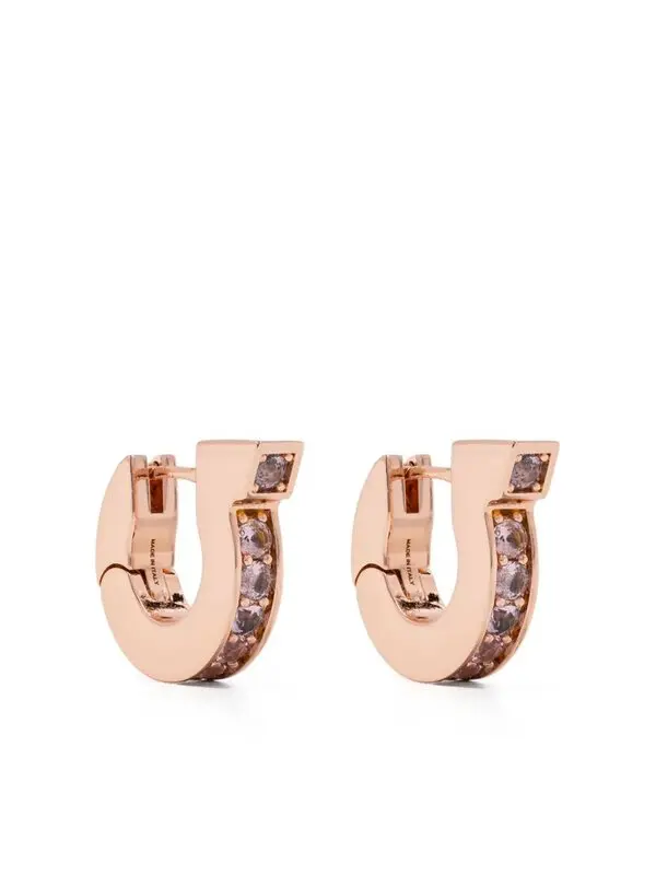 FERRAGAMO Gancini Crystal Earrings - Metallic