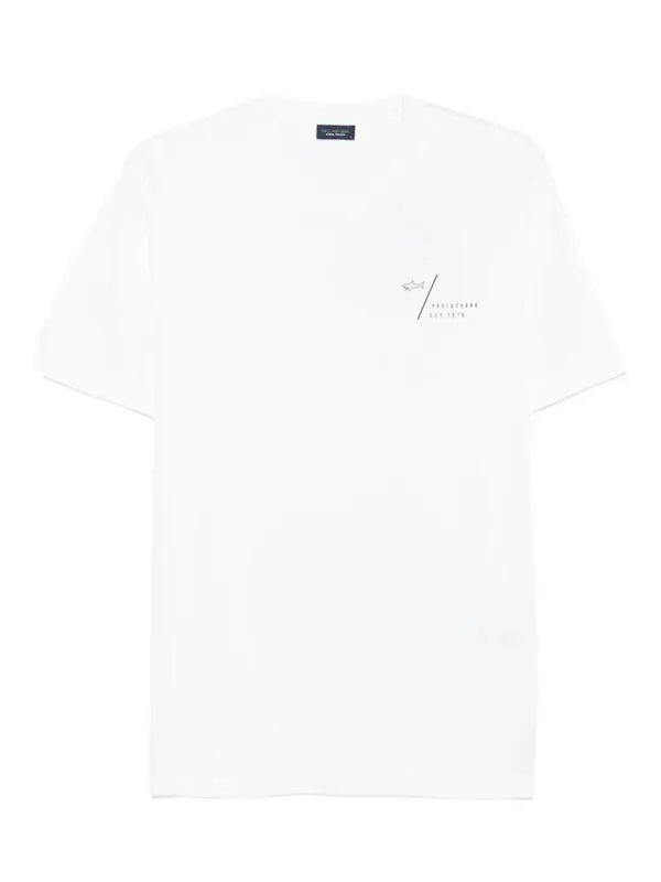 Paul & Shark Cotton T-shirt With Print On The Back - White