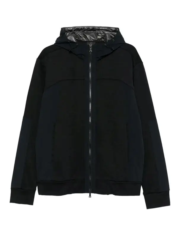 Paul & Shark Cotton And Nylon Zip-up Hoodie - Black