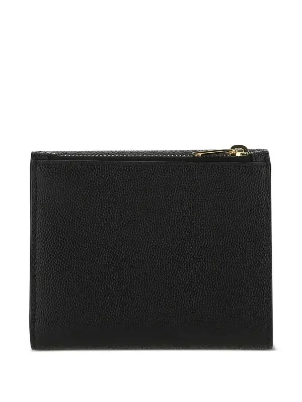 Saint Laurent Uptown Compact Grain De Poudre Leather Wallet - Black