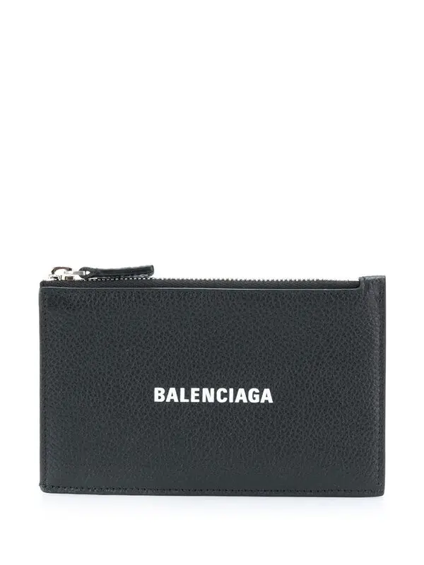Balenciaga Logo Card Holder - Black