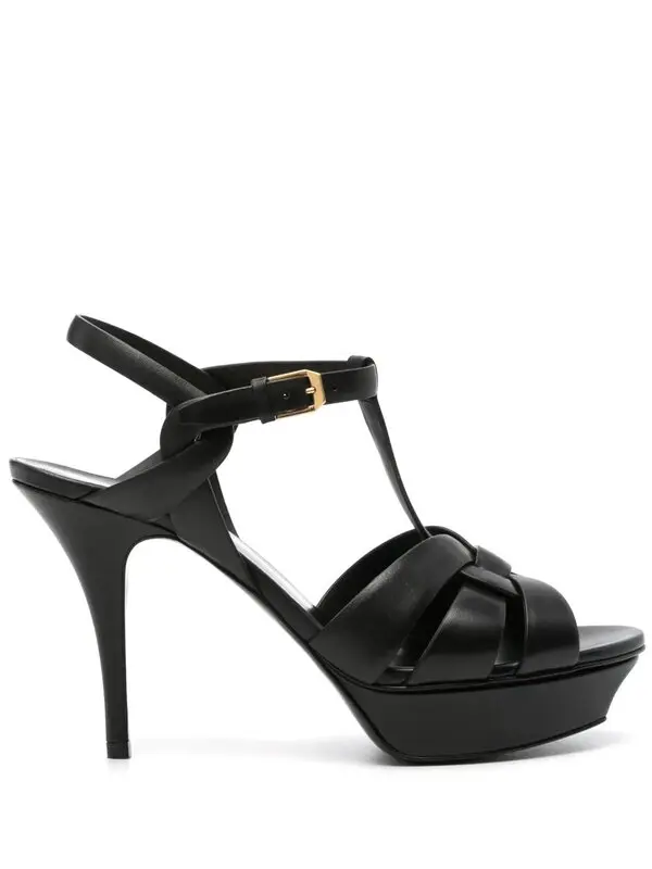 Saint Laurent Tribute Platform Sandals - Black