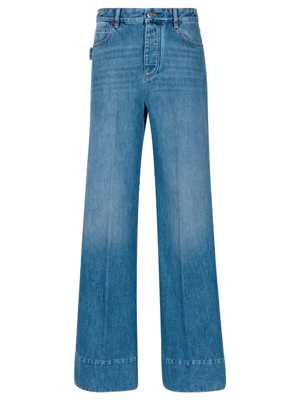 Bottega Veneta Wide Leg Jeans - Blue