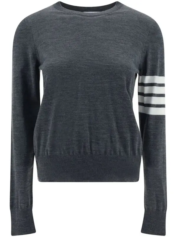 Thom Browne 4-bar Merino Wool Pullover - Grey