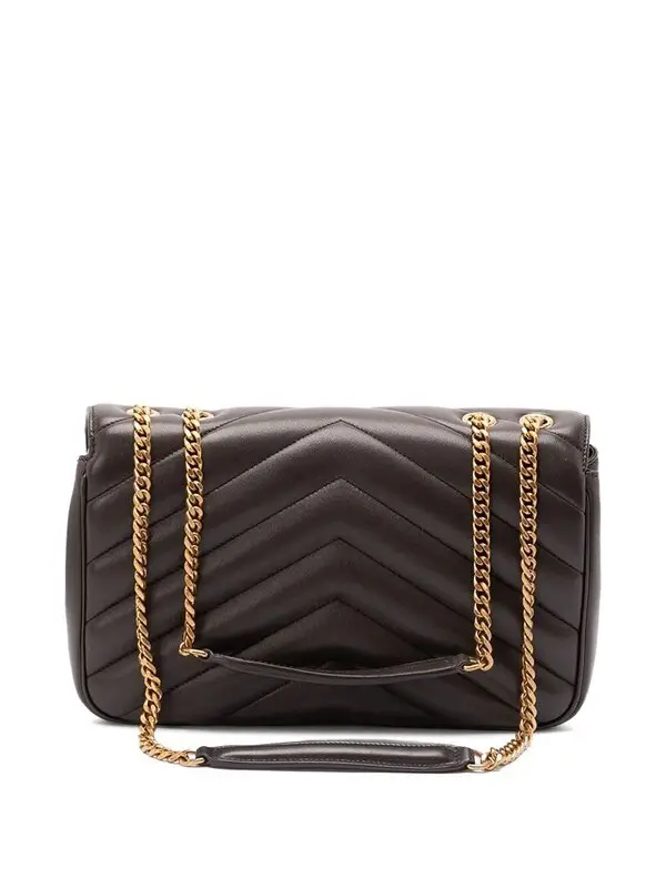 Saint Laurent Loulou Medium Leather Bag - Grey