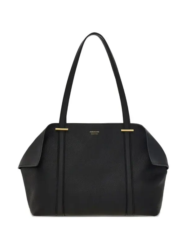 FERRAGAMO The Scarf Tt Medium Tote Bag - Black