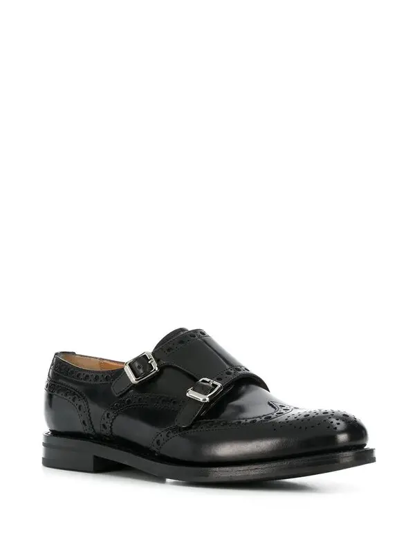 Church's Monk Strap Brogue Shoes - Black