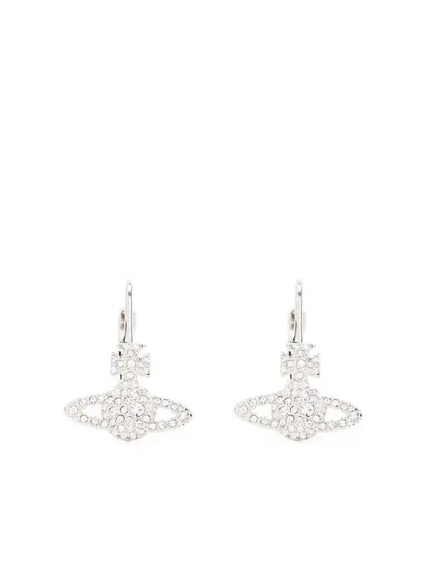 VIVIENNE WESTWOOD Grace Orb Crystal Drop Earrings - Metallic