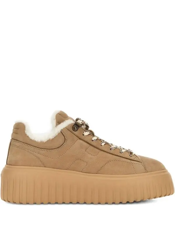 Hogan H-stripes Suede Sneakers - Brown