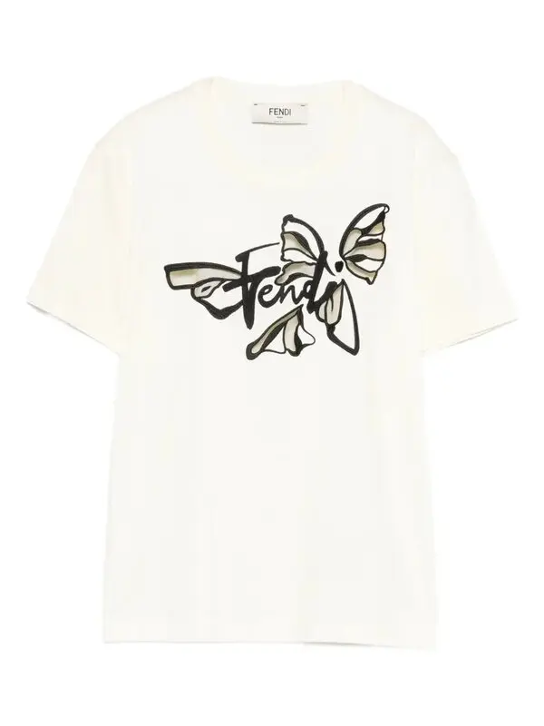 Fendi Cotton Nightfly T-shirt - White