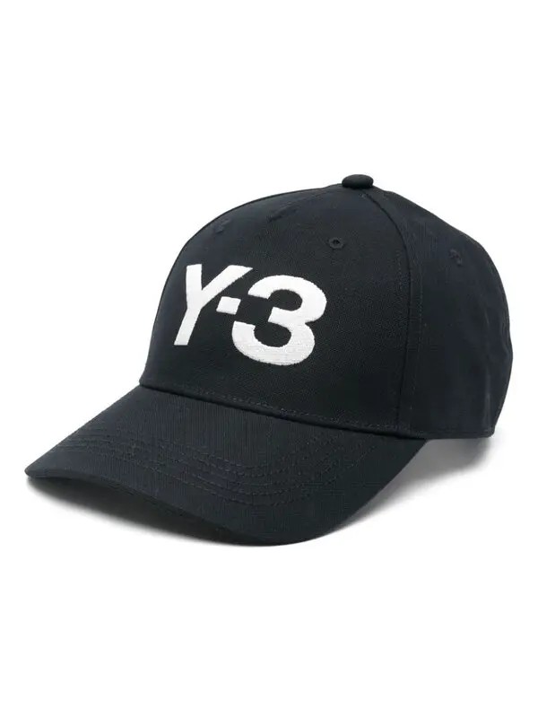 Y3 Logo Embroidered Baseball Cap - Black