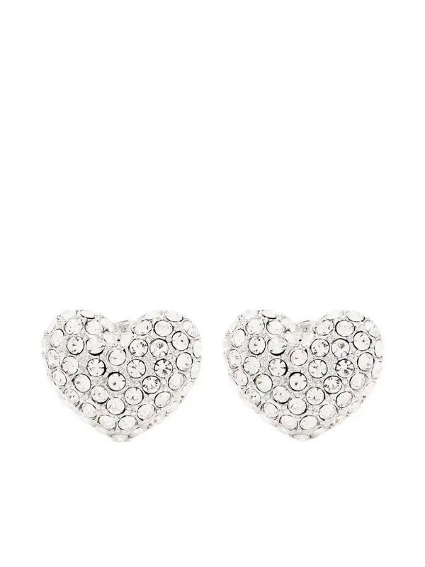 Marc Jacobs Heart Pave Stud Earrings - Metallic